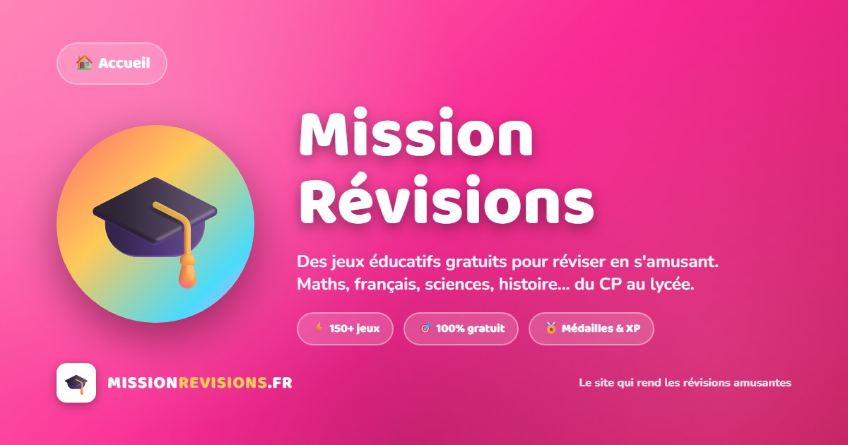 Mission Révisions - Jeux éducatifs gratuits pour enfants | CP CE1 CE2 ...